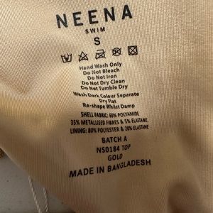 Neena | Swim | New Neena Enola Micro Bikini Top Gold Small | Poshmark